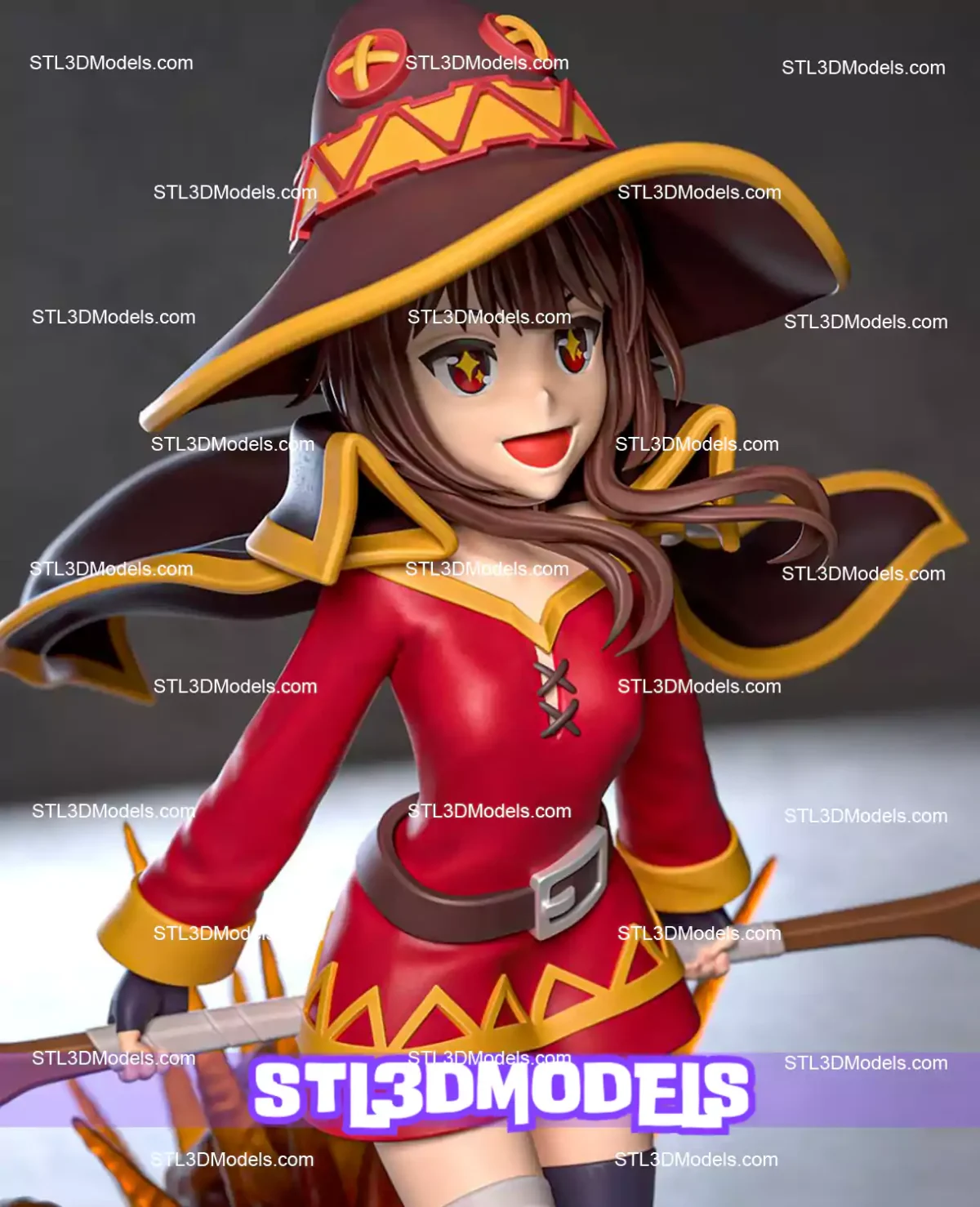 Megumin STL 3D Model - STL 3D Models