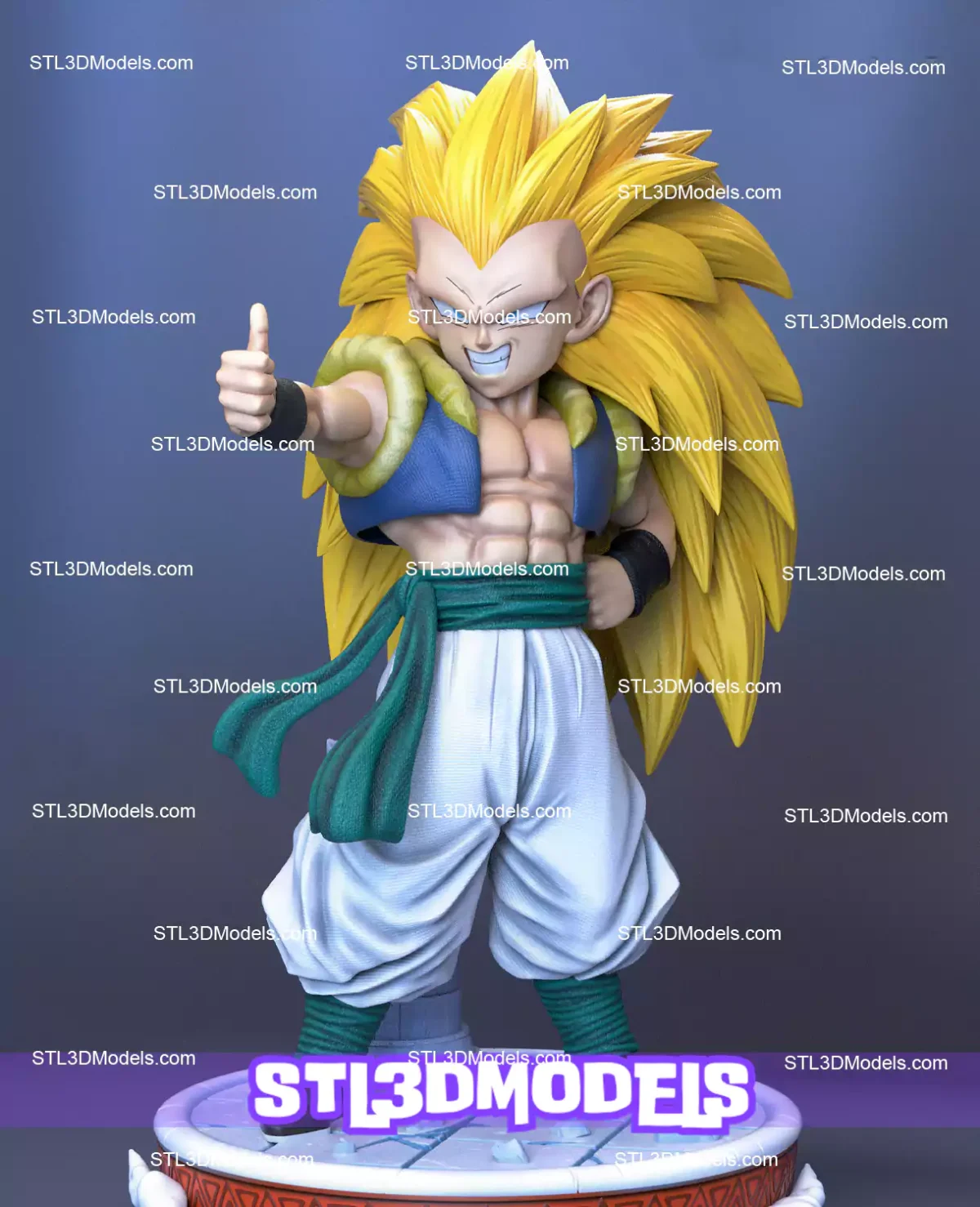 Gotenks SS3 Dragon Ball STL 3D Model - STL 3D Models