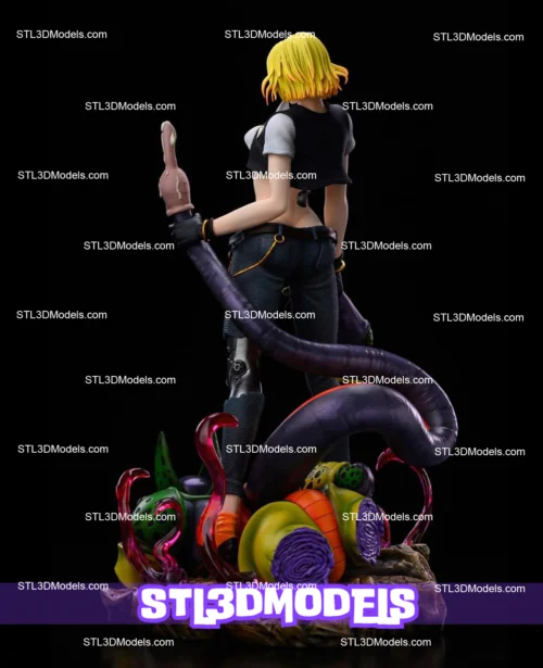 Best Android 18 vs Cell STL 3D Model - STL 3D Models