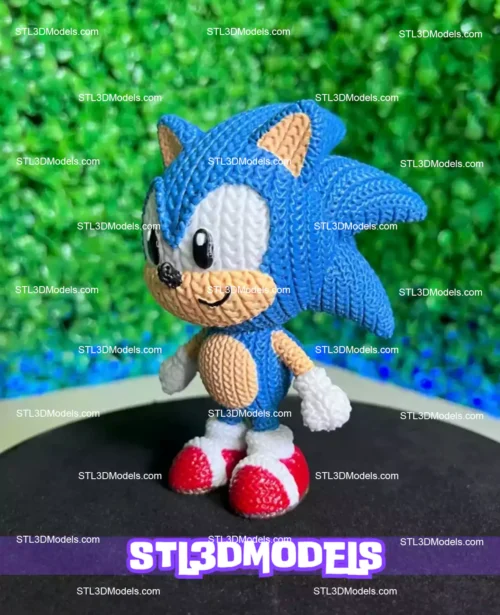 Knitted Sonic STL & 3MF 3D Model - STL 3D Models